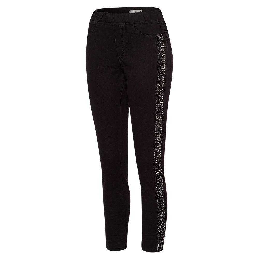 Tredy Fashion Onlineshop Jeggings Mit Ziersteinen Schwarz Mode In